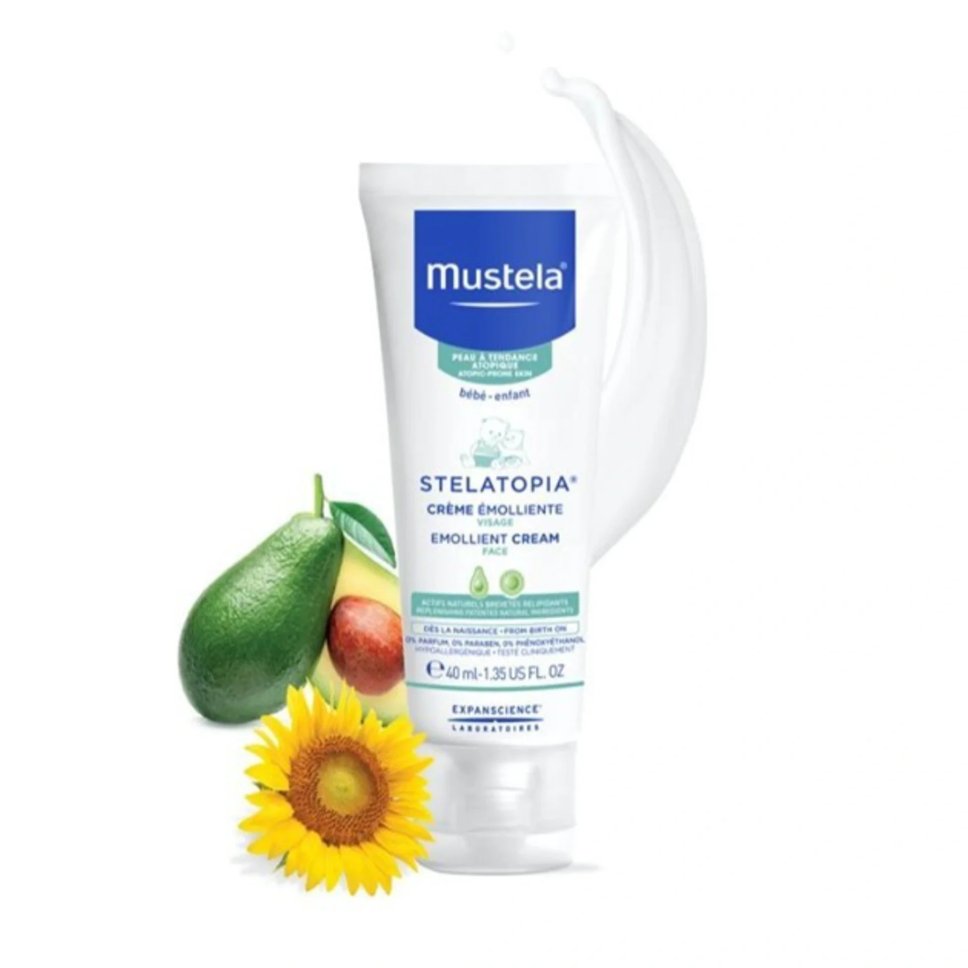 Mustela Stelatopia Emollient Cream for Face 40ml - Atopic Skin