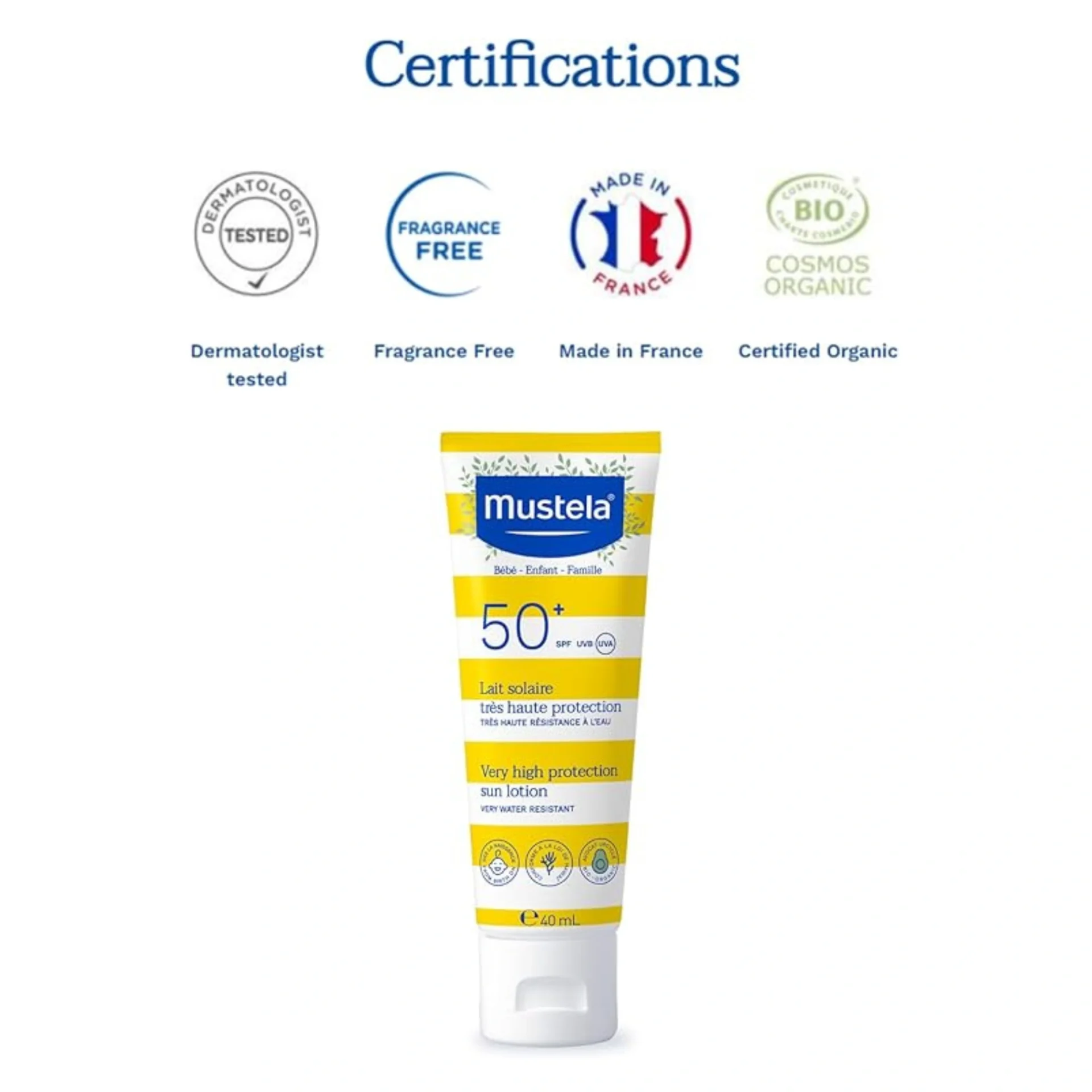 Mustela Very High Protection Sun Lotion for Face - 40ML